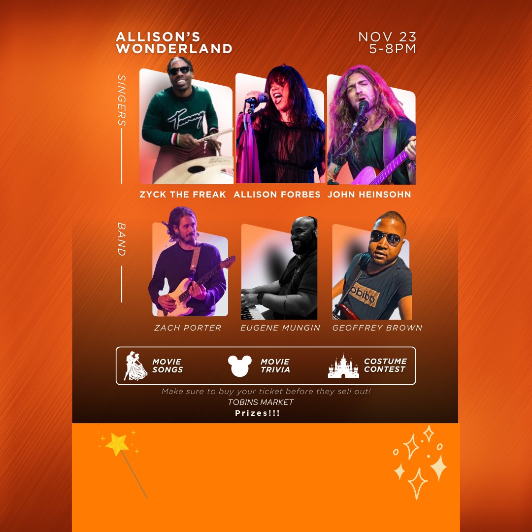 Allison’s Wonderland: A Night of Movie Magic Tickets | Tobin's Market ...