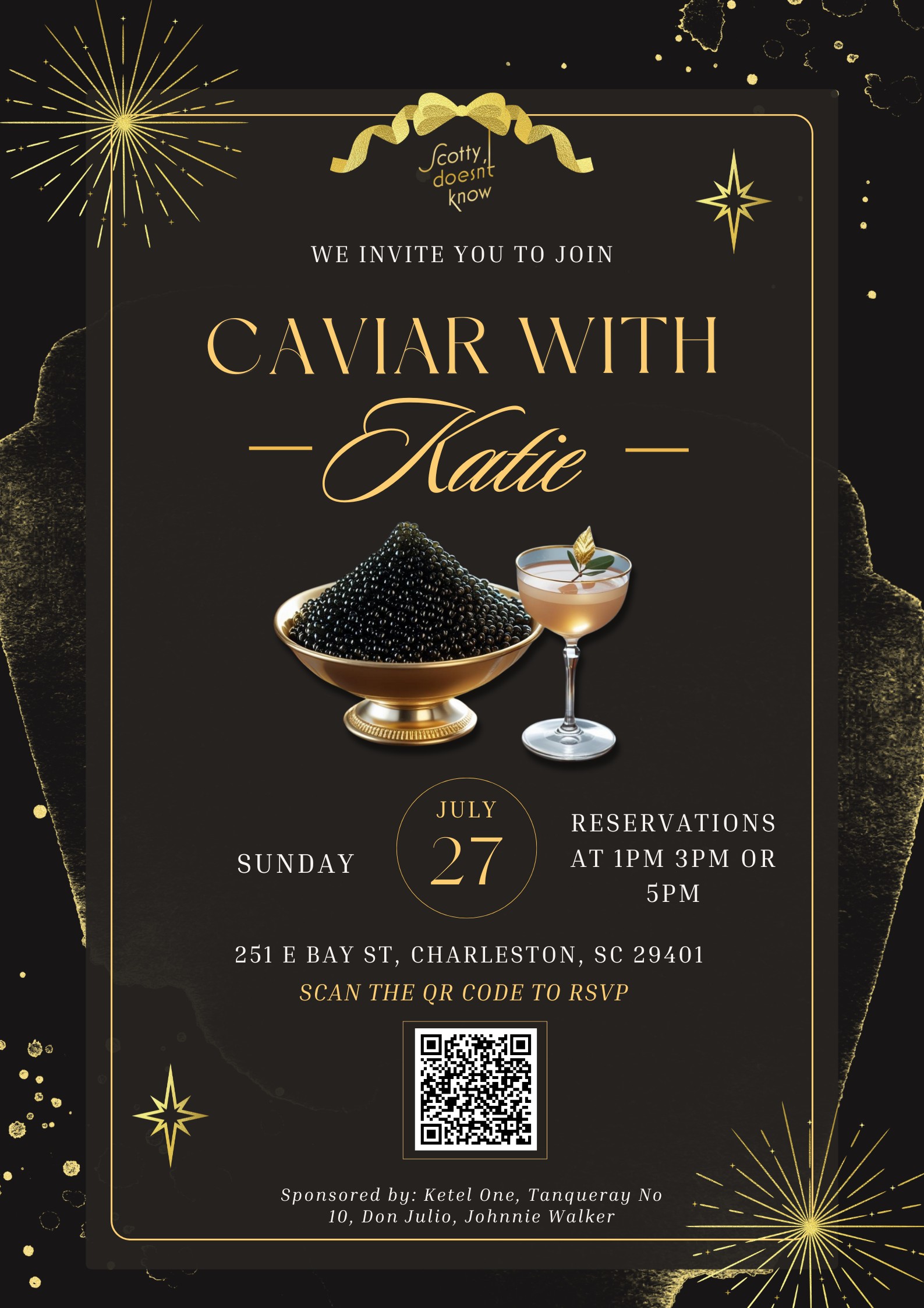 Caviar with Katie Tickets | Scotty Doesn't Know Speakeasy | Charleston ...